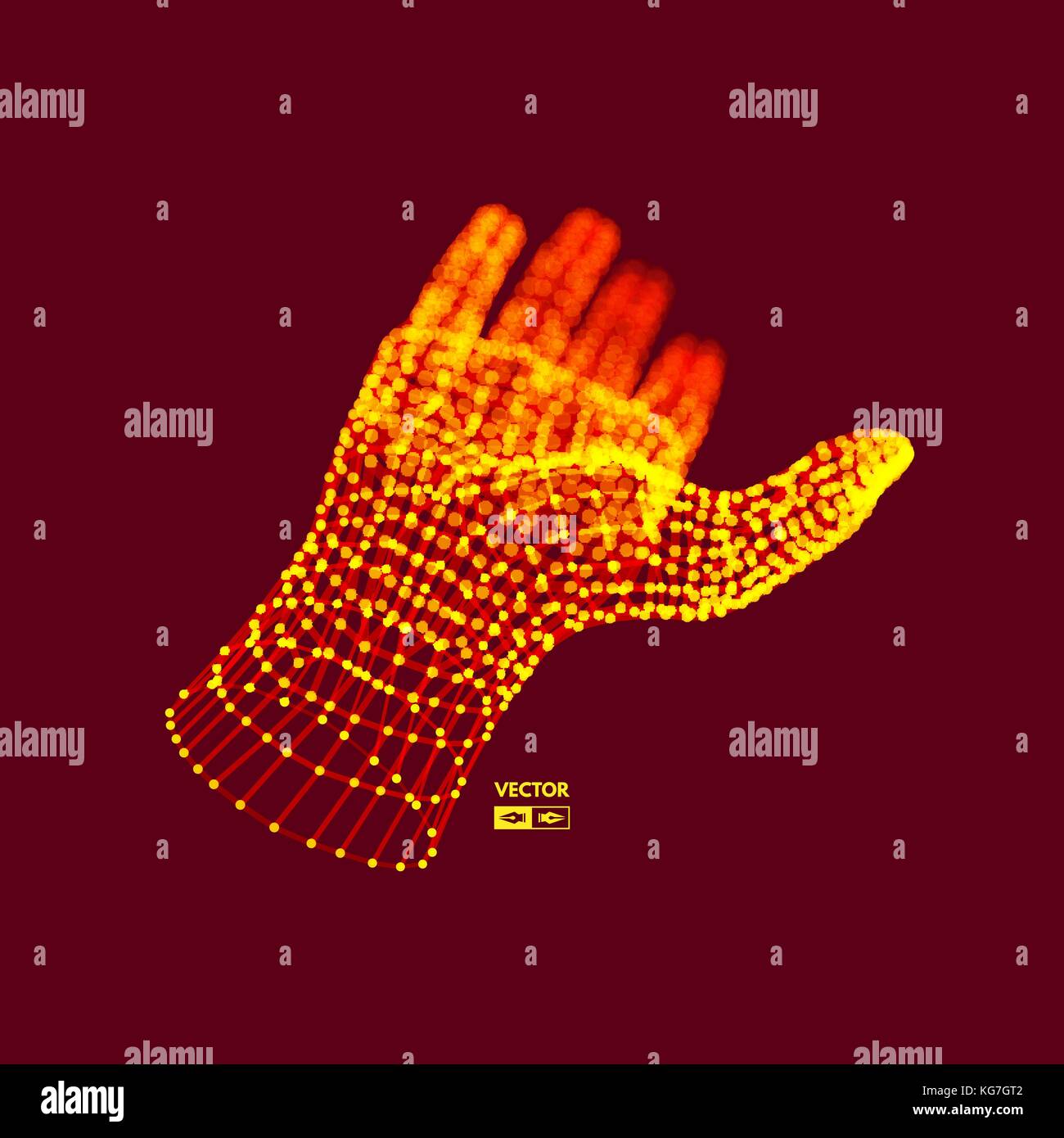 Human Arm. Hand Model. Connection structure. Future technology concept ...