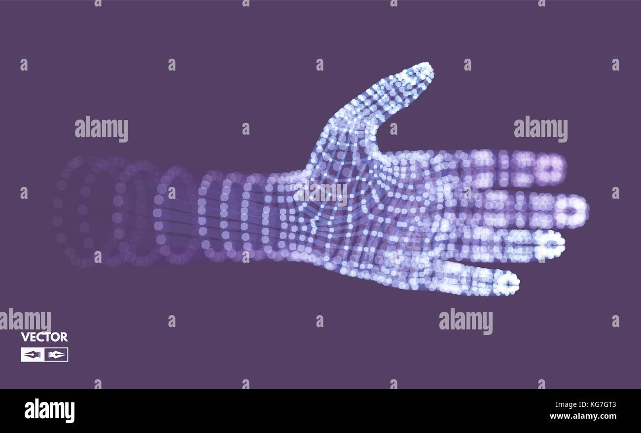 Human Arm. Hand Model. Connection structure. Future technology concept ...