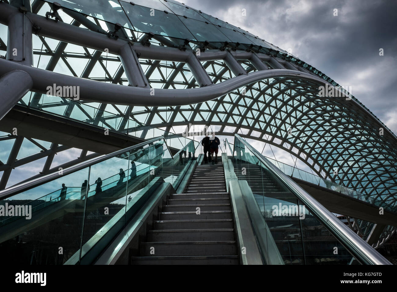 Bridge of Peace in Tbilisi Stock Photo - Alamy