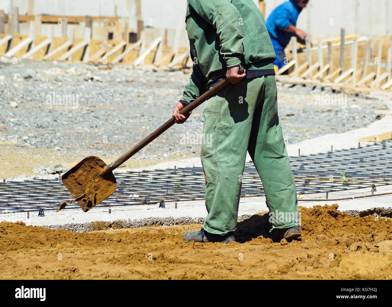 Construction workers at work Stock Photo - Alamy