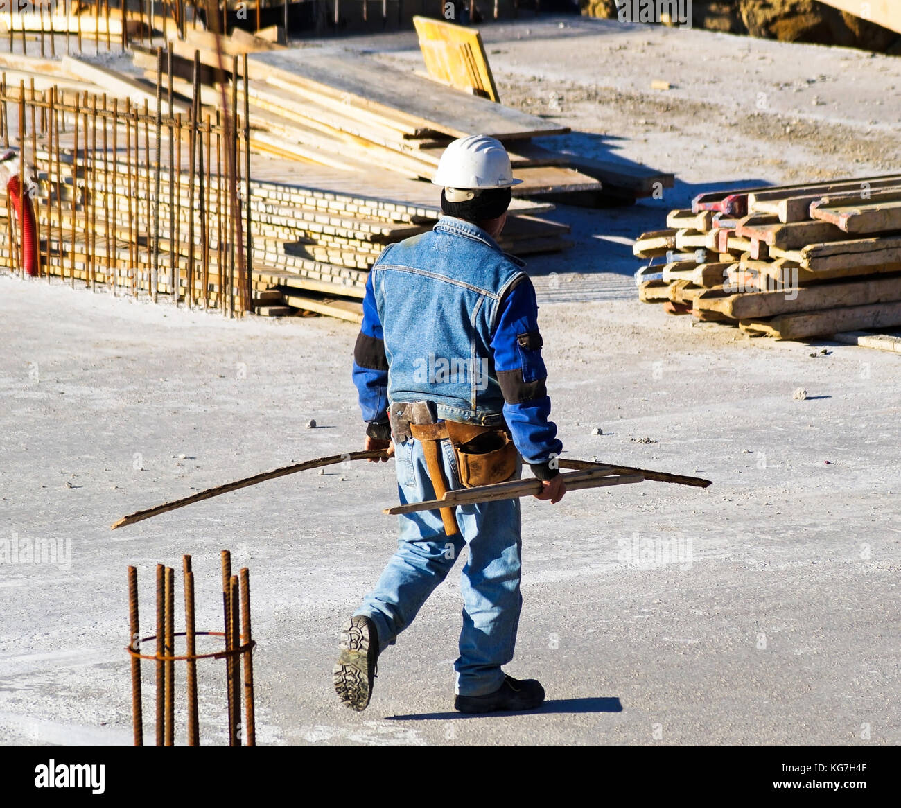 Construction workers at work Stock Photo - Alamy