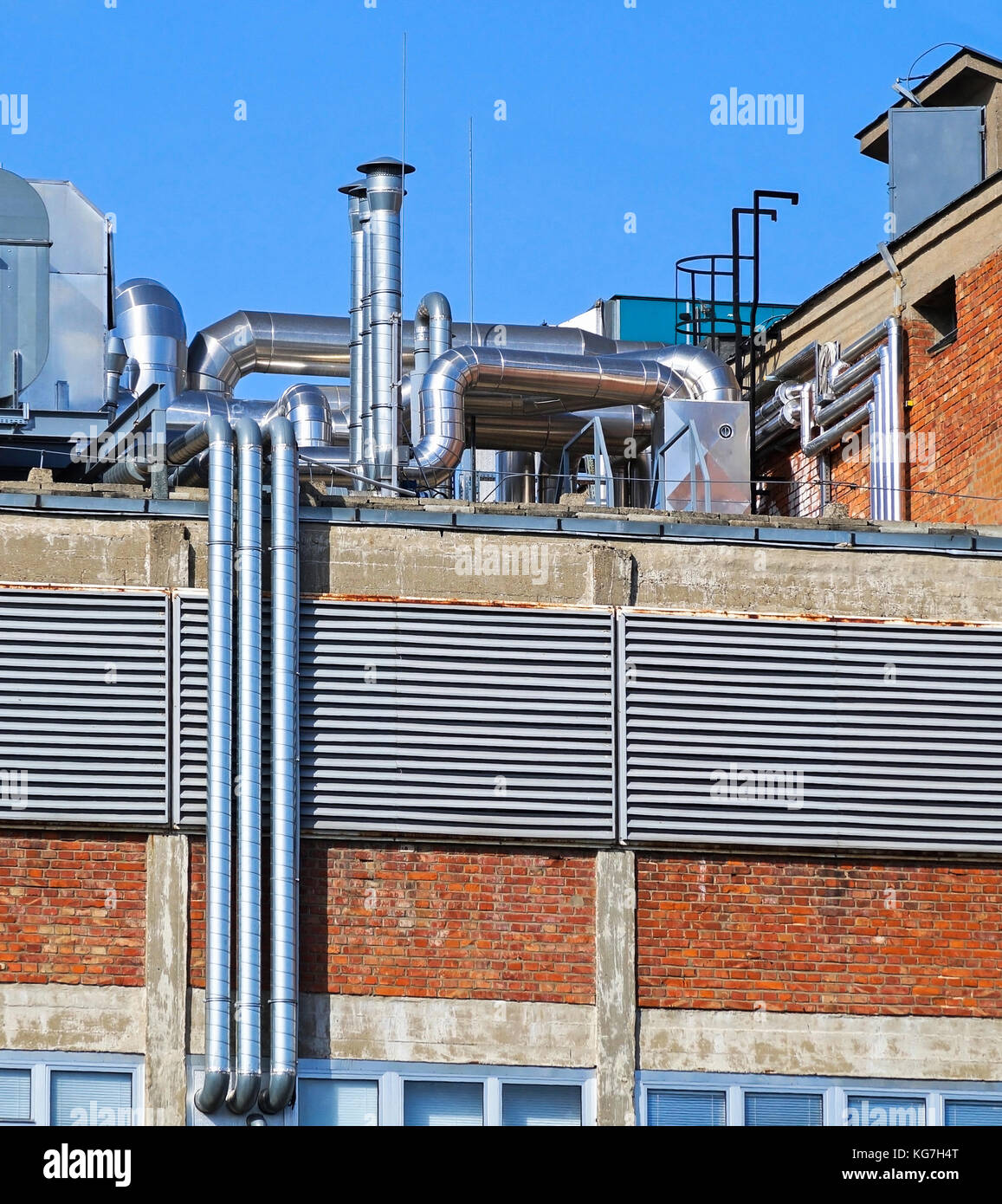 Pipeline of the factory Stock Photo - Alamy