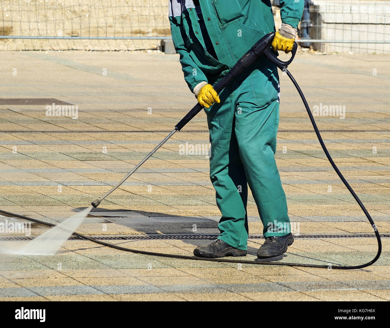 Cleaning the street Stock Photo - Alamy