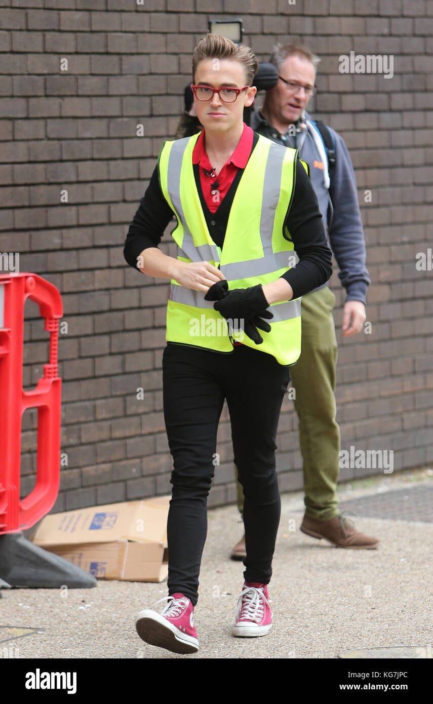 Tom Fletcher filming outside ITV Studios Featuring: Tom Fletcher Where ...
