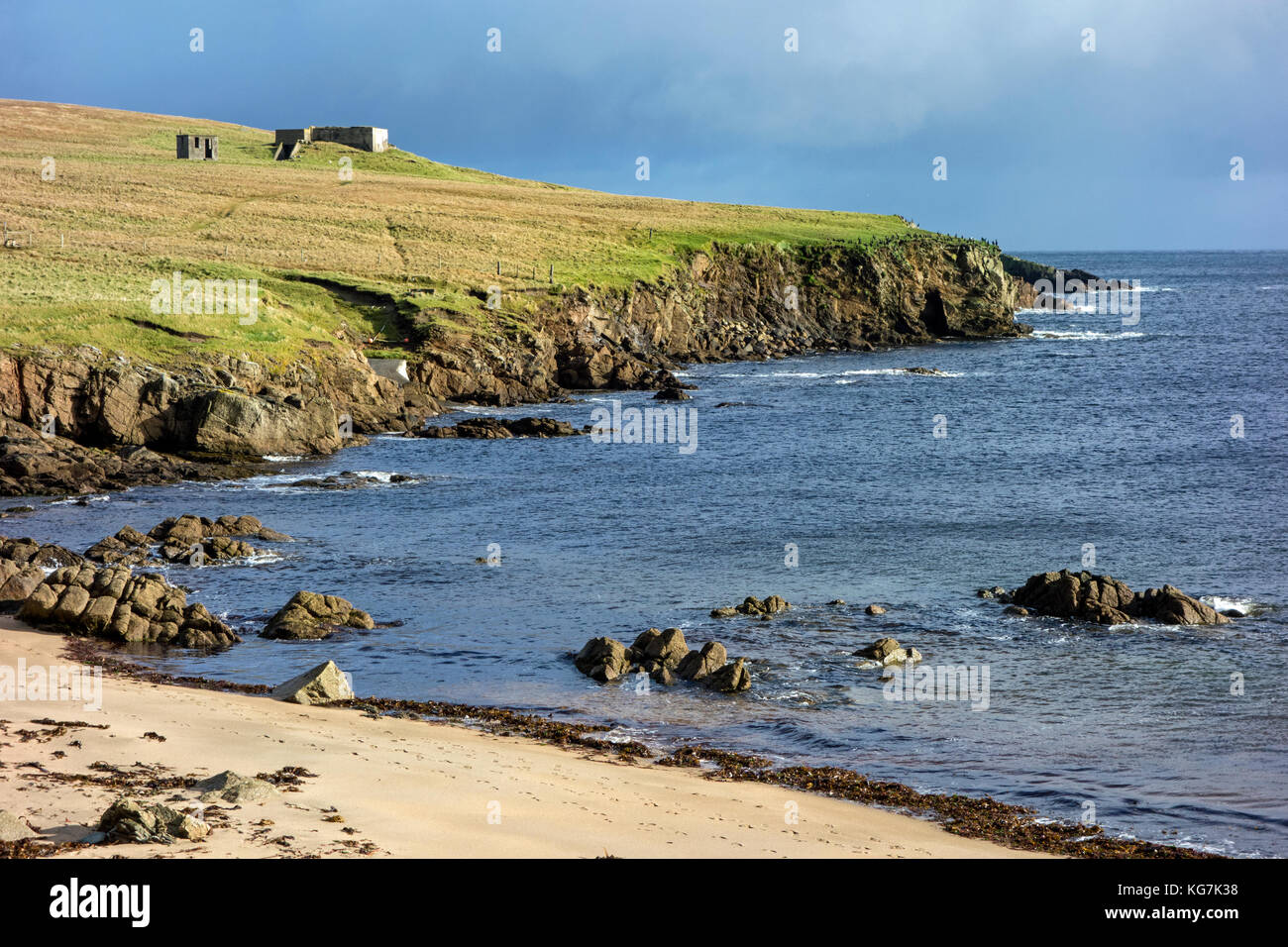 View across Wick of Skaw from Skaw, Unst, Shetland Stock Photo - Alamy