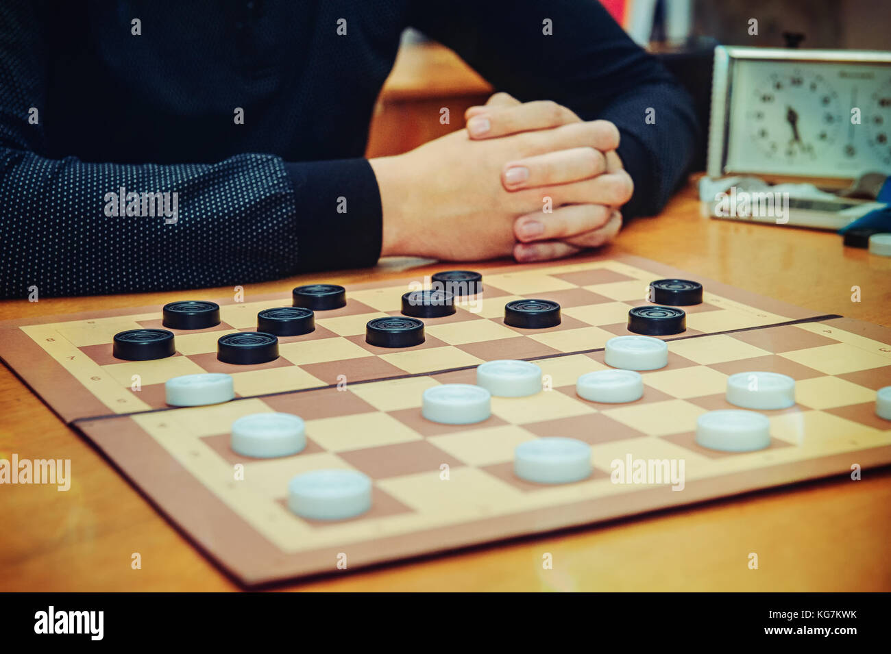 Old checker set hi-res stock photography and images - Alamy