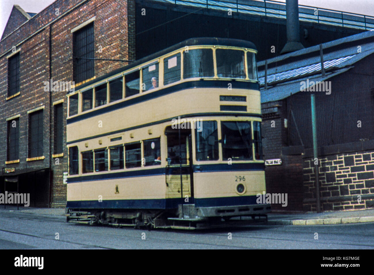 Sheffield Tram No 296 pre 1960 Weedon St. Tinsley, the terminus for the ...