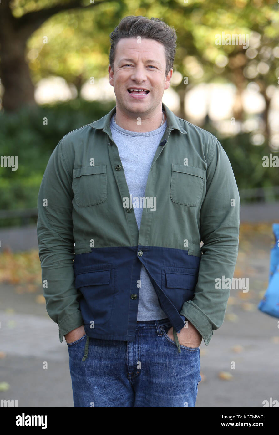 Jamie Oliver outside ITV Studios Featuring: Jamie Oliver Where: London ...