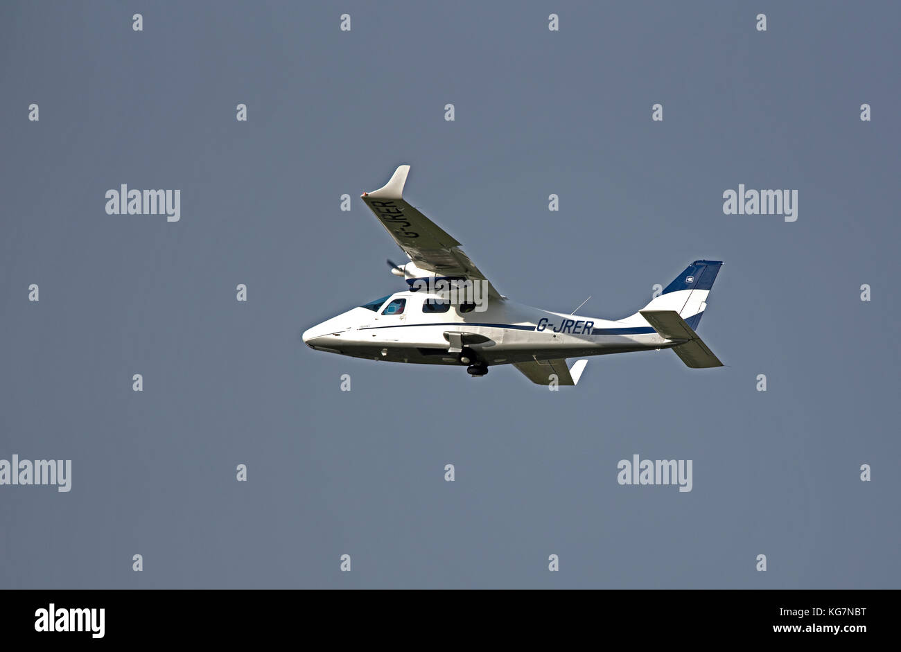 Tecnam twin engined 4 seat light aircraft departing from Inverness ...