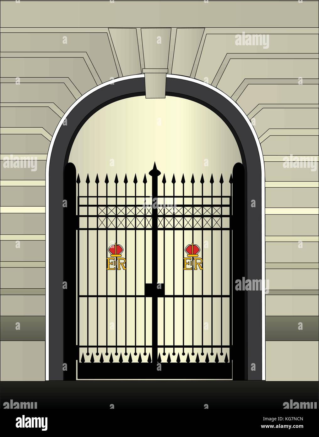A royal palace gateway with iron gate Stock Vector Image & Art - Alamy