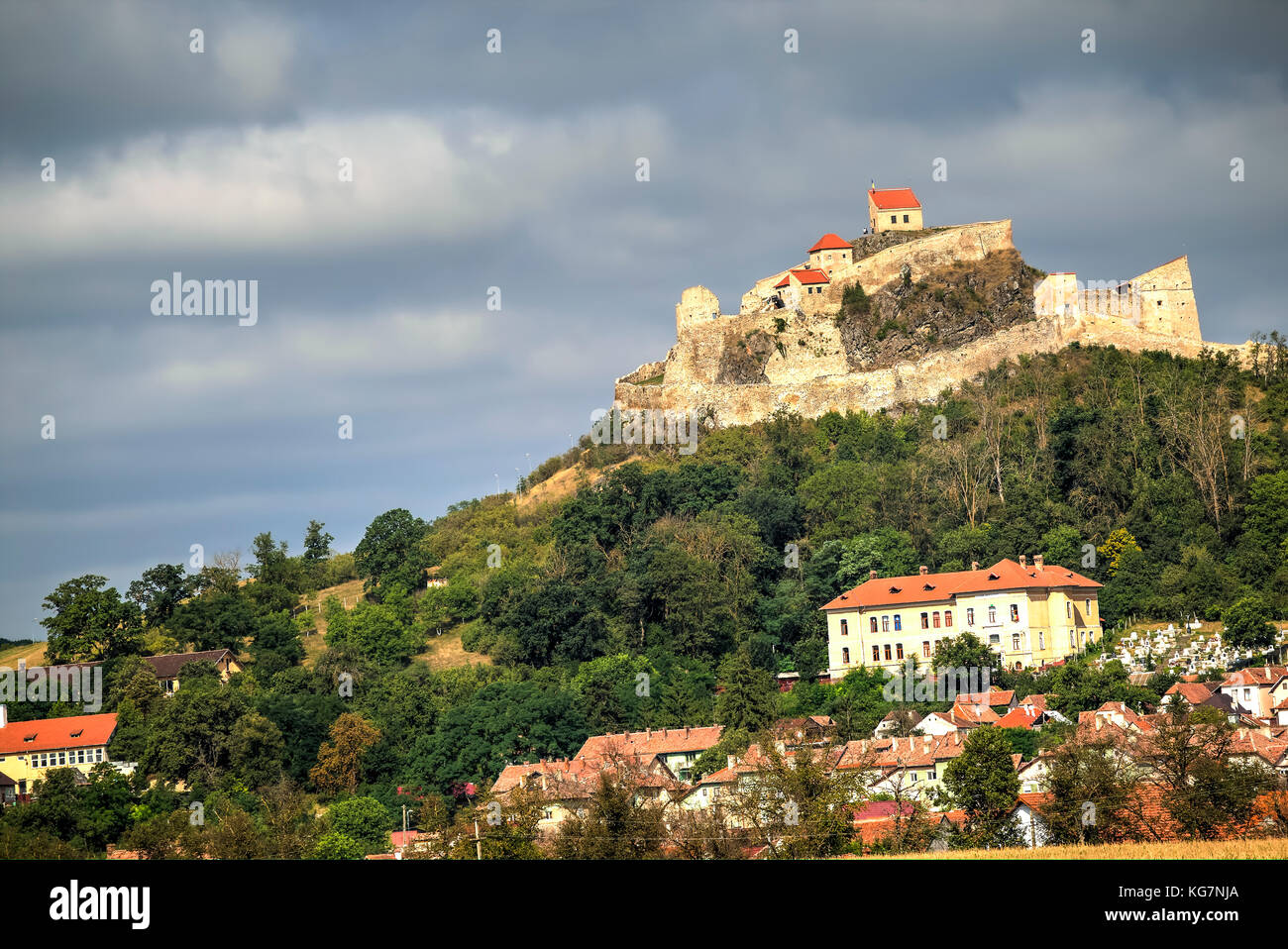 View of Rupea Fortress in Transylvania, Romania Stock Photo - Alamy