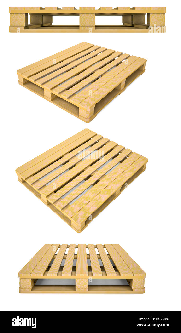 Set of wooden pallet Stock Photo - Alamy