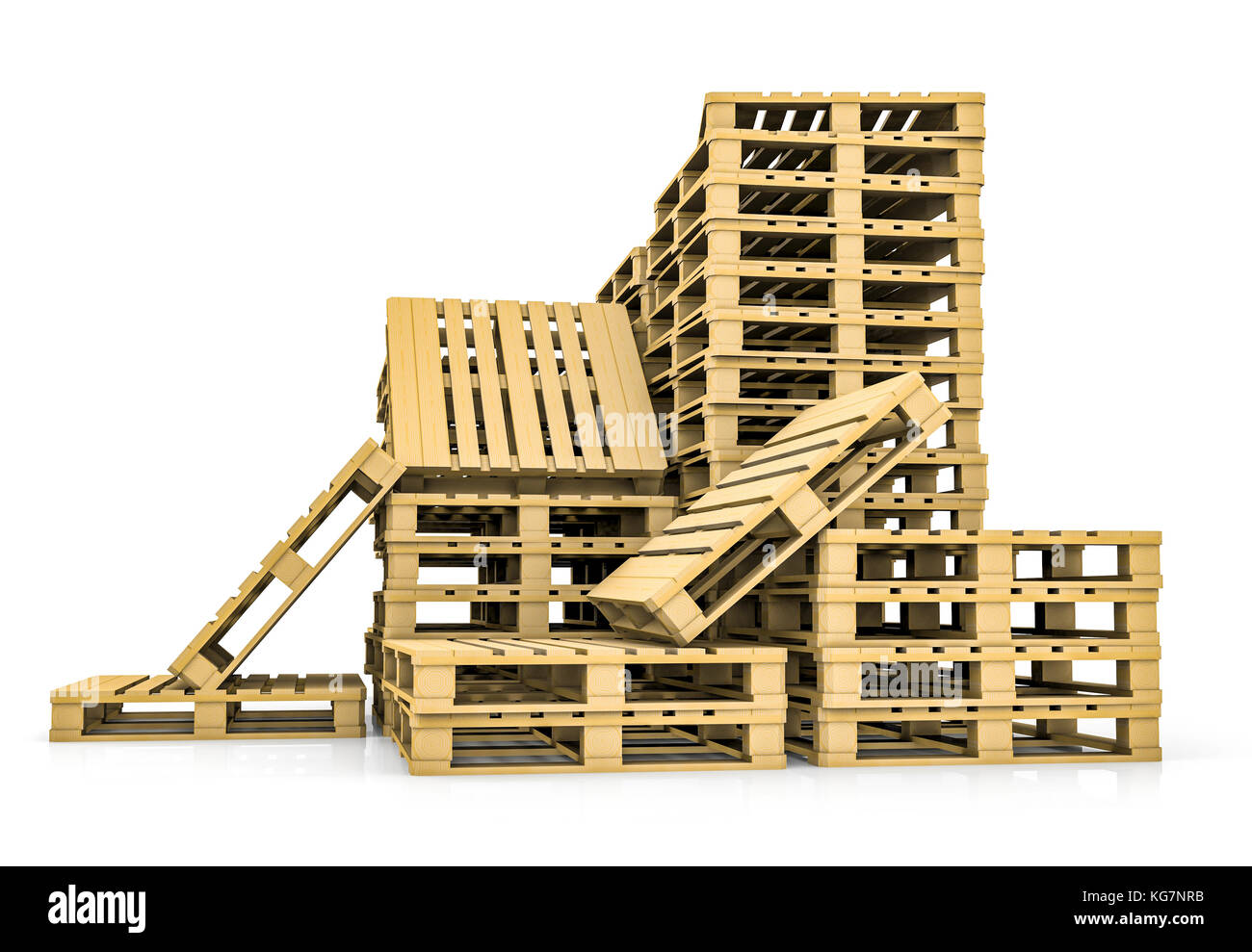 Euro palette stack Stock Photo - Alamy