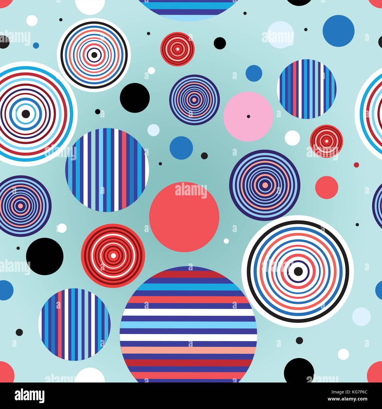 Seamless graphic pattern of geometric circular design elements Stock ...