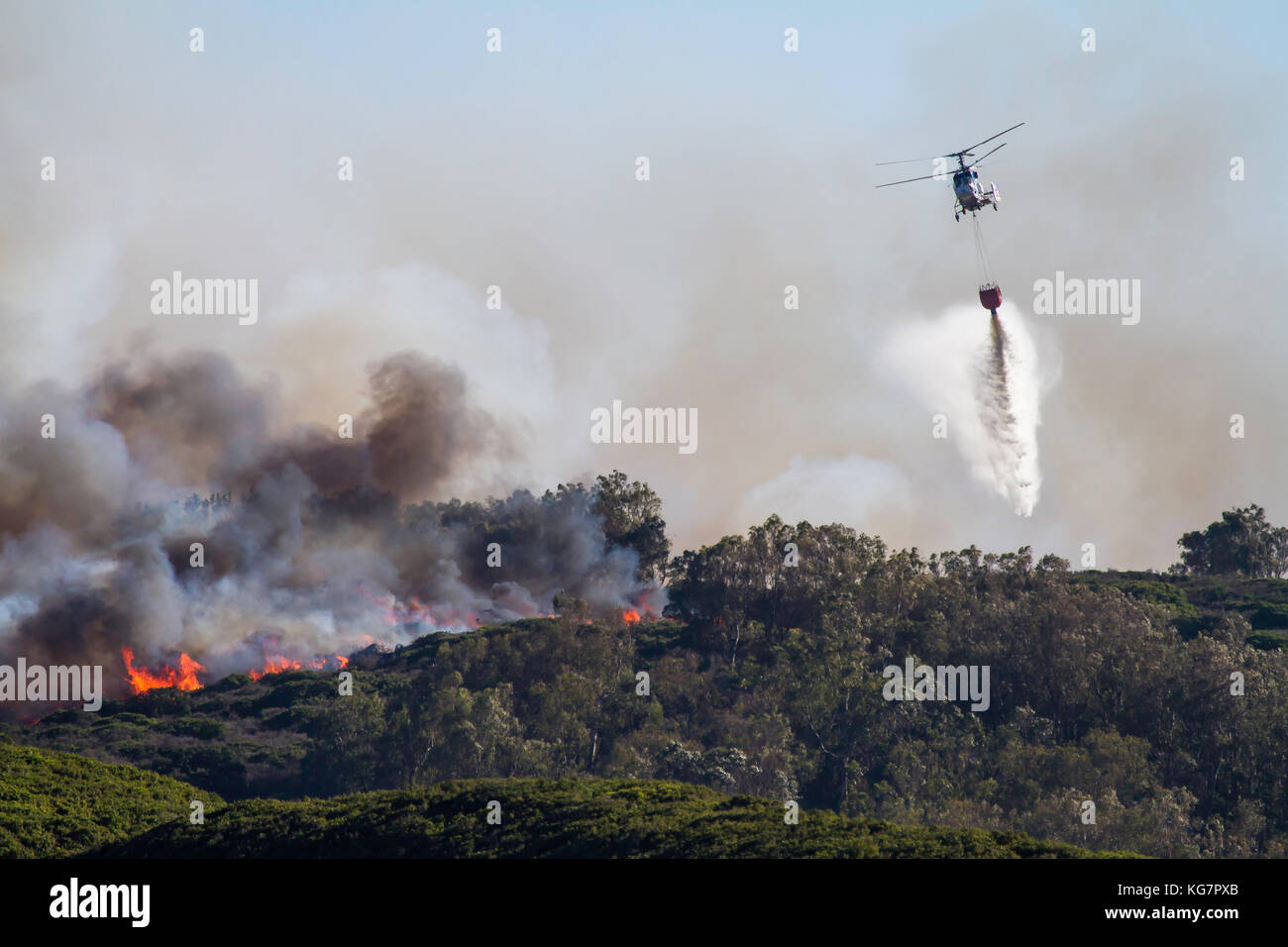 Wildfire near houses Stock Photo - Alamy