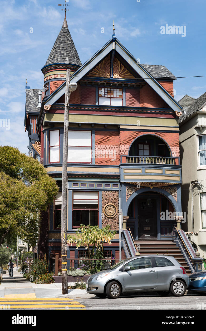 Hippie Temptation House, San Francisco, 1550 Page Street Stock Photo ...
