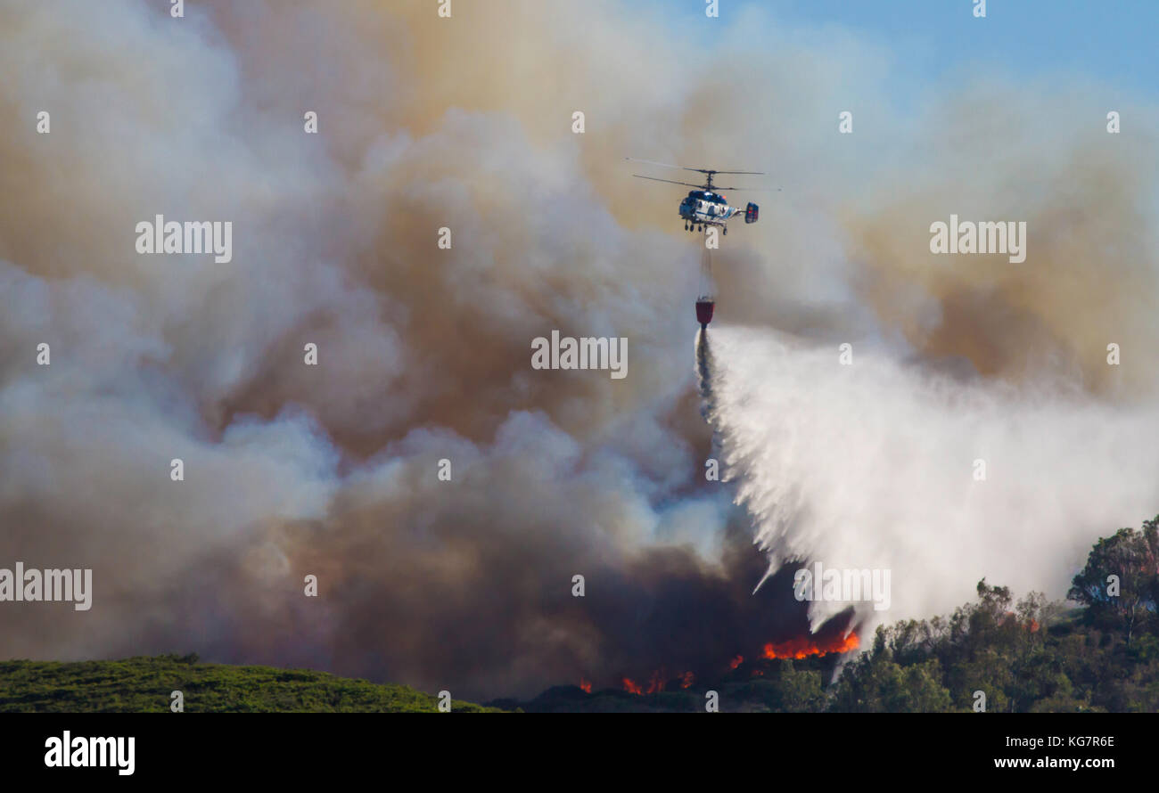 Wildfire near houses Stock Photo - Alamy