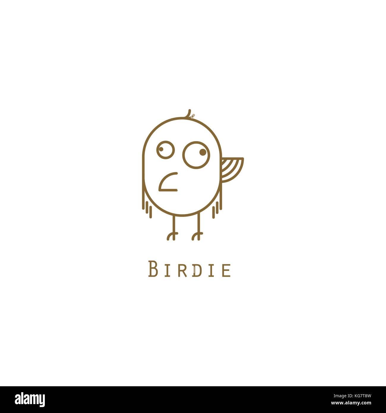 Bird logo gold line style vector Stock Vector Image & Art - Alamy