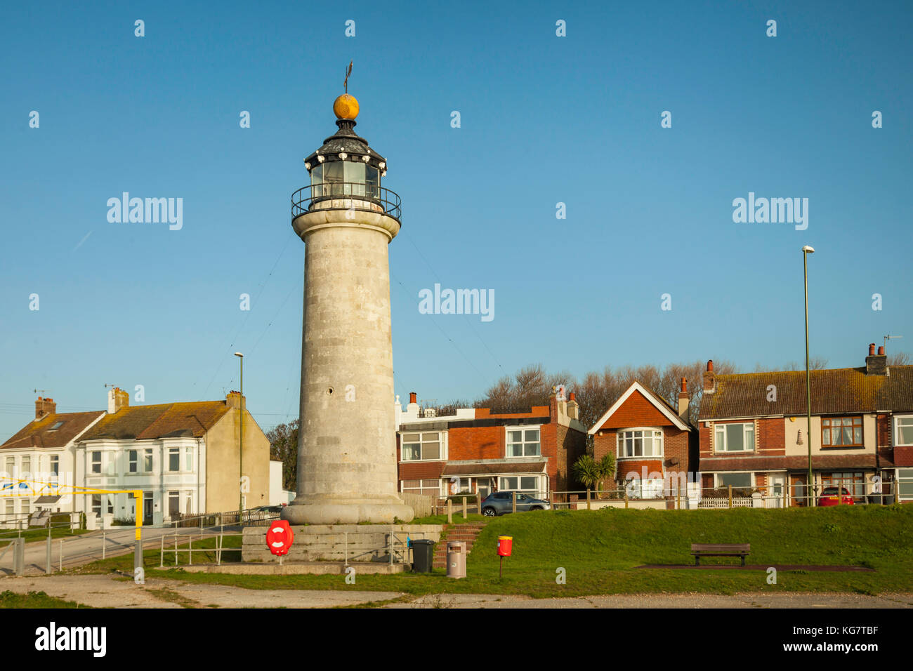 Kingston lighthouse in Shoreham-by-Sea, West Sussex, England Stock ...