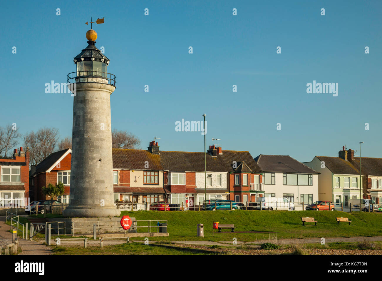 Kingston Lighthouse in Shoreham-by-Sea, West Sussex, England Stock ...