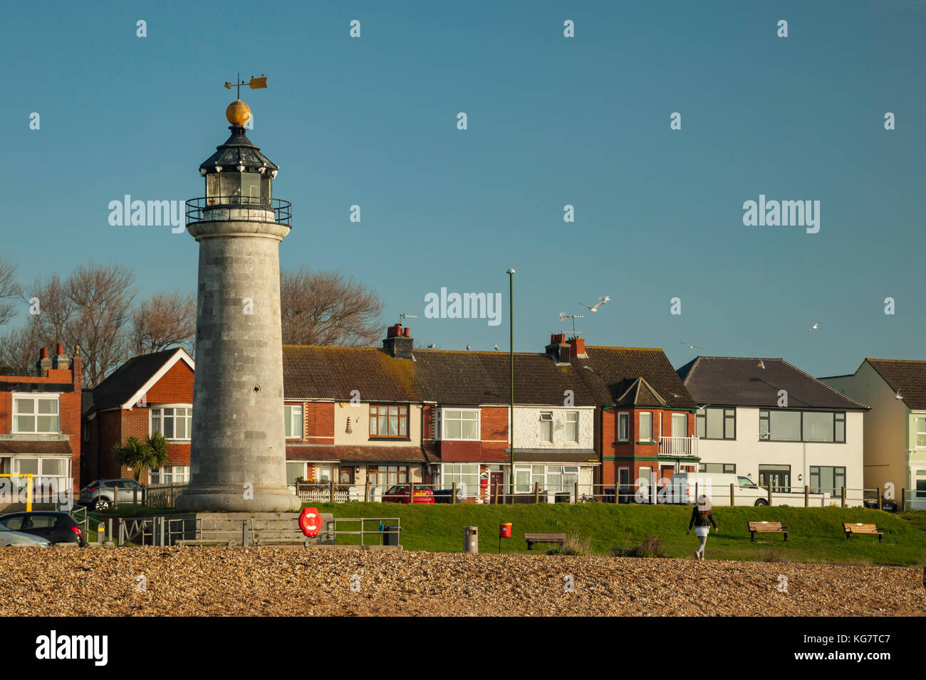 Kingston Lighthouse in Shoreham-by-Sea, West Sussex, England Stock ...