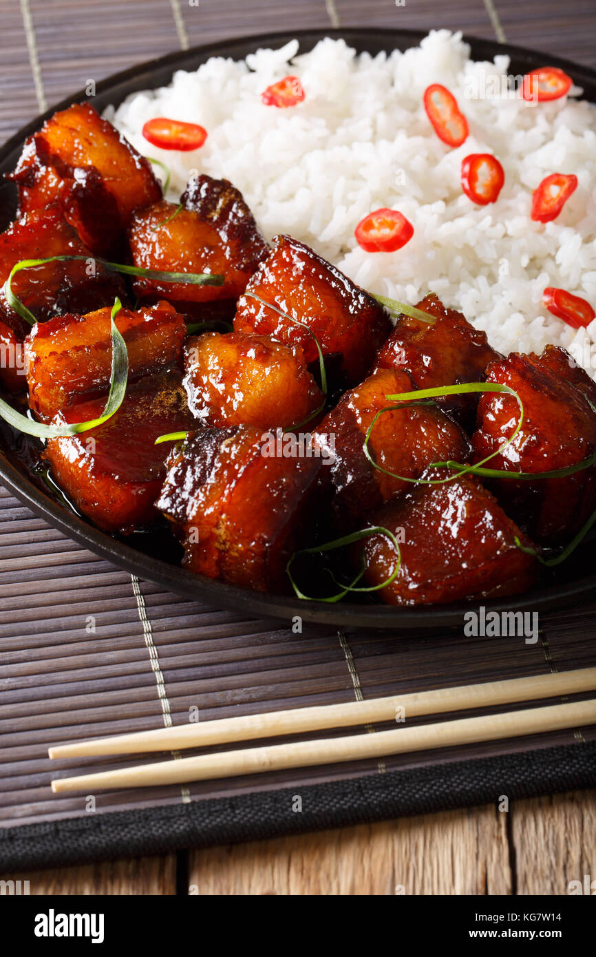 Asian glazed pork belly rice hi-res stock photography and images - Alamy