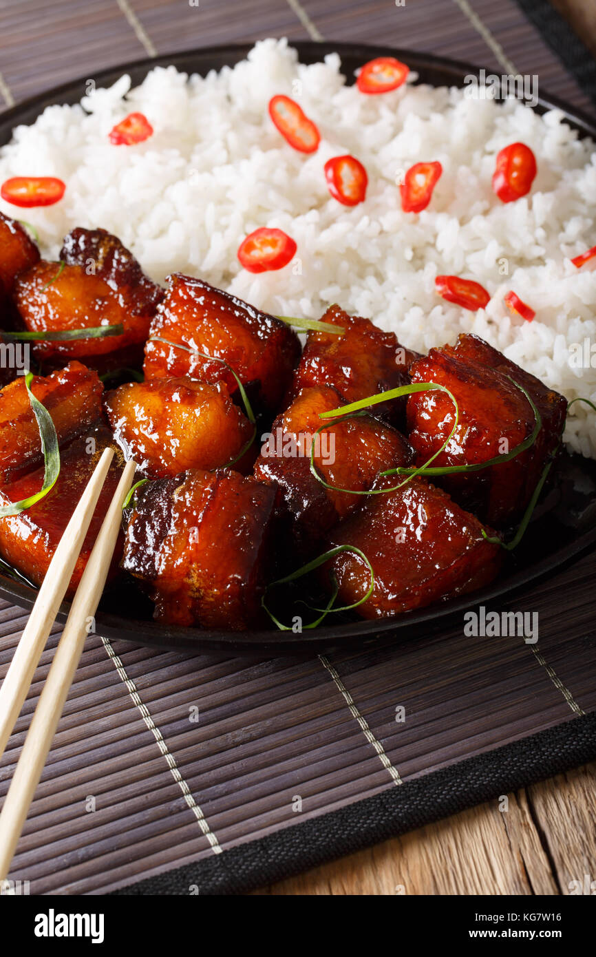 Asian glazed pork belly rice hi-res stock photography and images - Alamy
