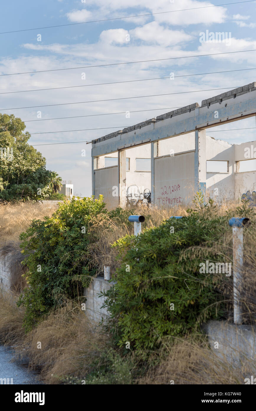Abandoned industrial building in Larnaca, Cyprus Stock Photo - Alamy
