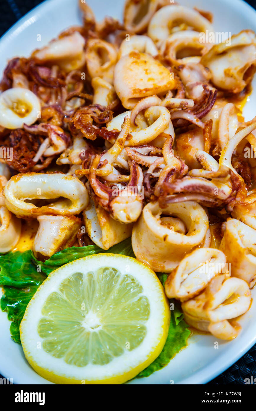 Squid rings hi-res stock photography and images - Alamy