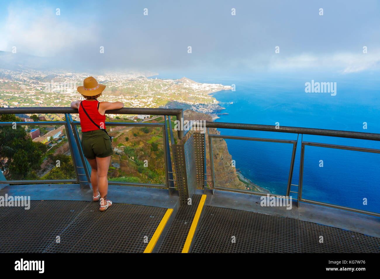 People in a viewpoint Stock Photo - Alamy