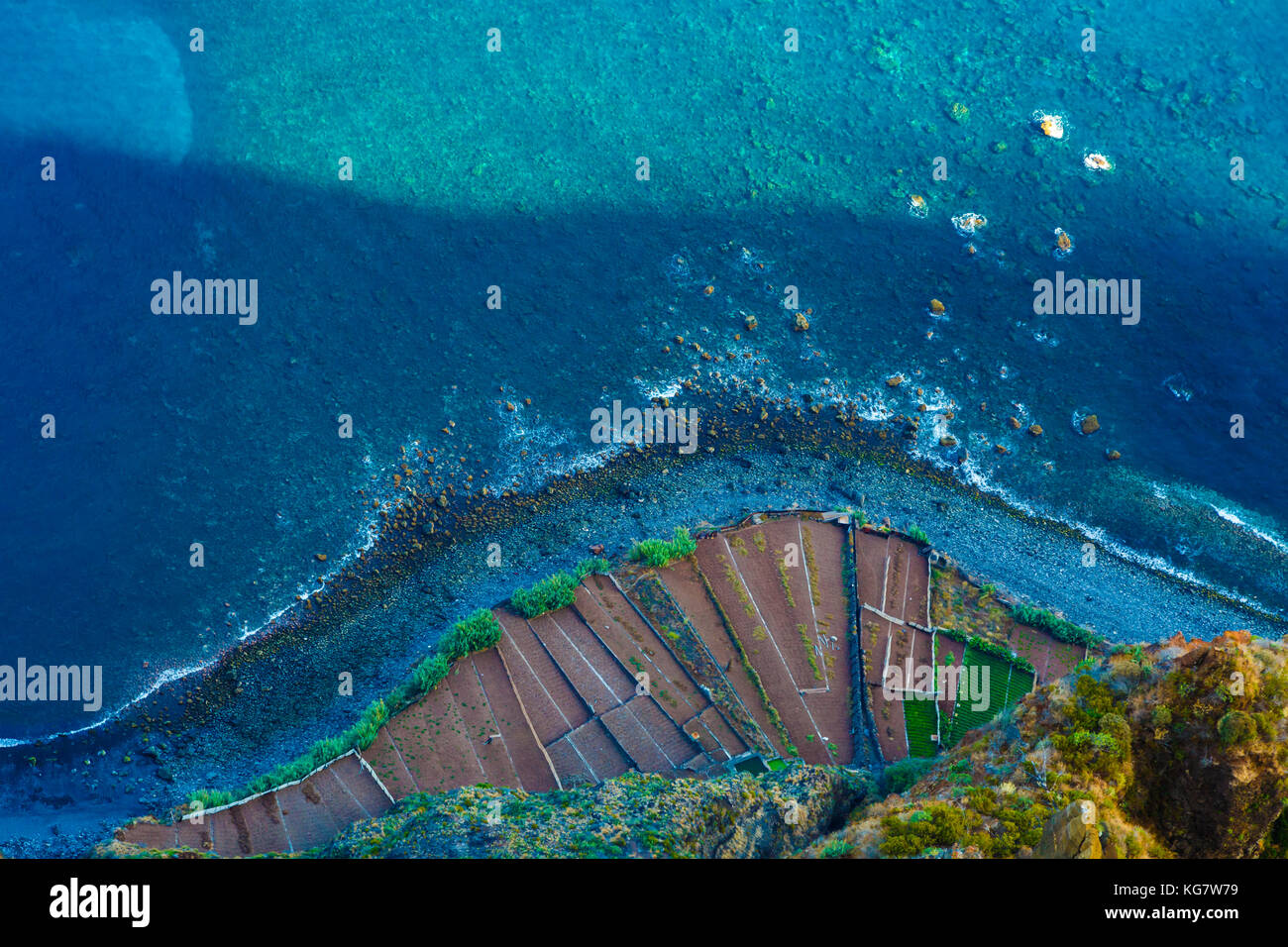A cliff face seen straight down from a viewpoint Stock Photo - Alamy