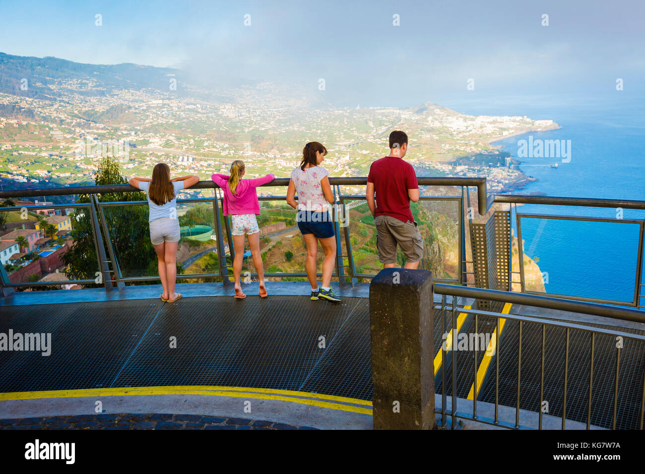 People in a viewpoint Stock Photo - Alamy