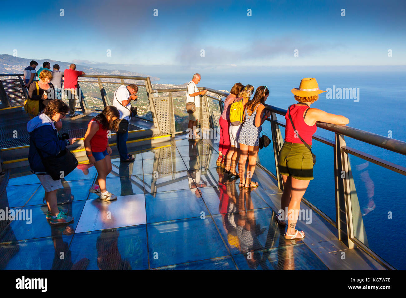 People in a viewpoint Stock Photo - Alamy