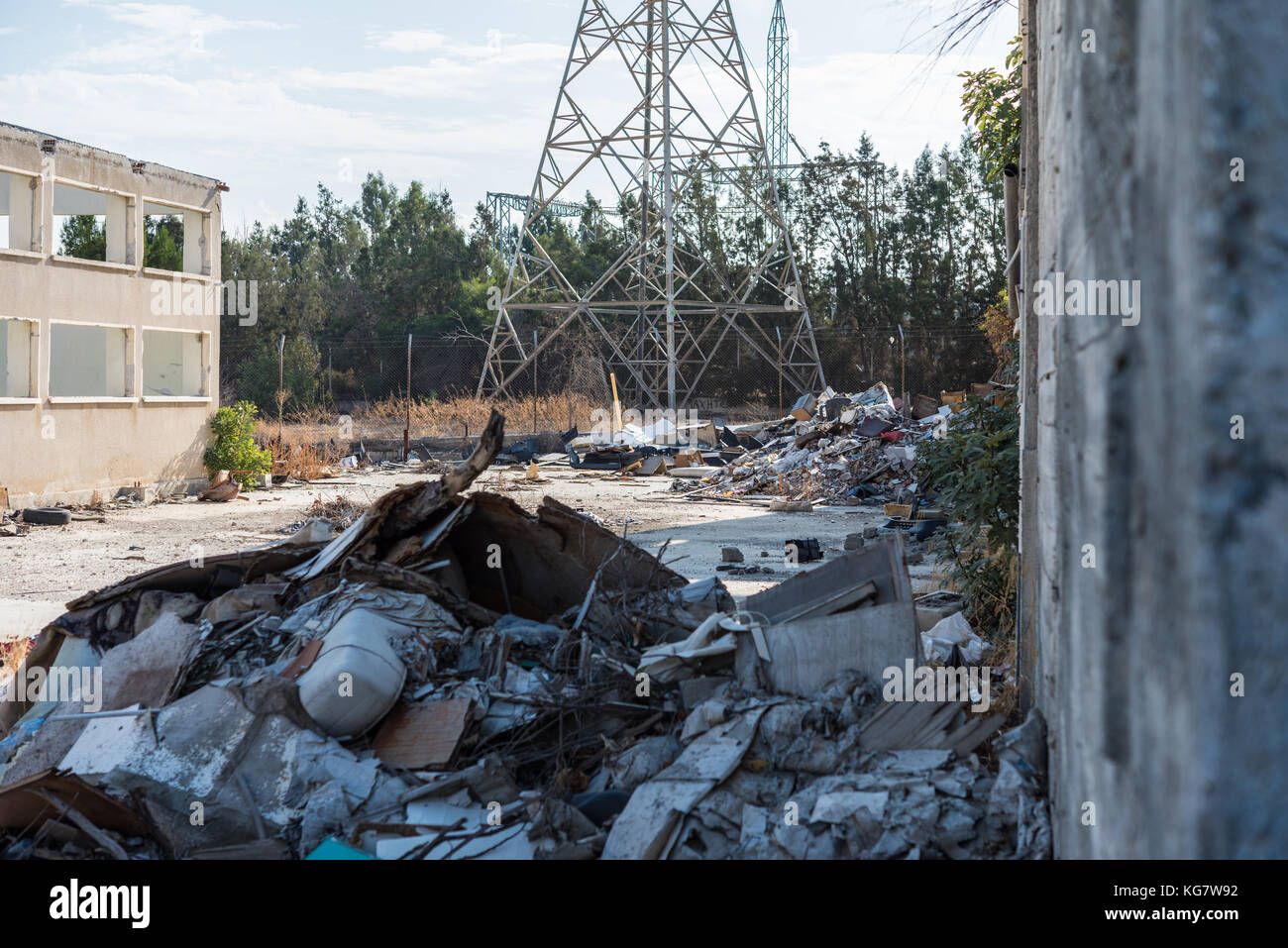 Abandoned industrial building in Larnaca, Cyprus Stock Photo - Alamy
