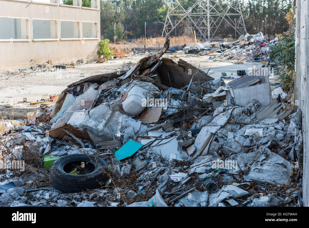 Abandoned industrial building in Larnaca, Cyprus Stock Photo - Alamy
