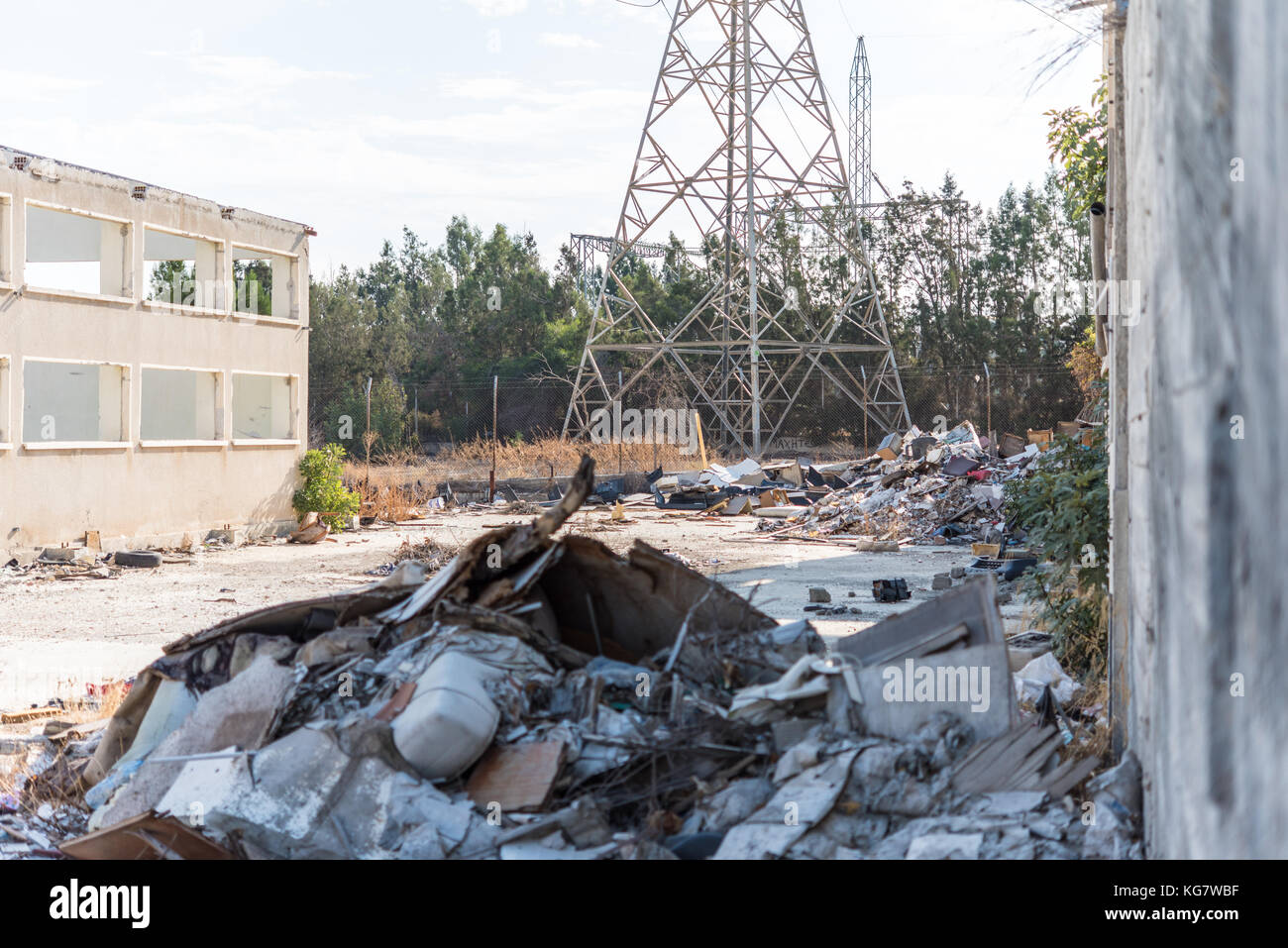 Abandoned industrial building in Larnaca, Cyprus Stock Photo - Alamy