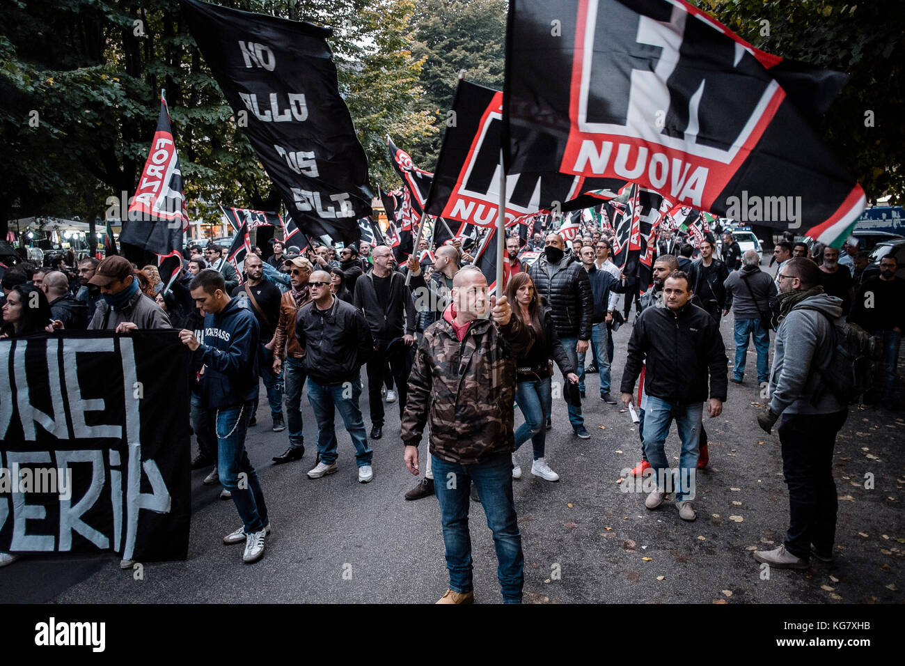 Rome, Italy. 04th Nov, 2017. Members of the Italian far-right political ...
