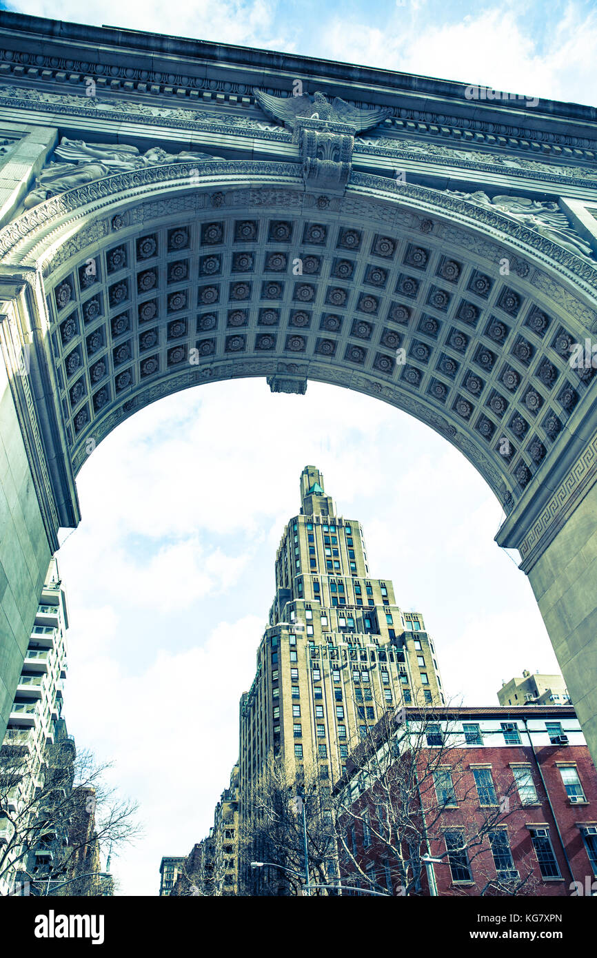 Washington Square Arch, Greenwich Village, New York City Stock Photo ...