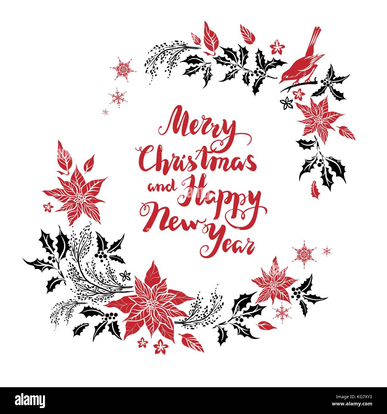 Victorian christmas holly Stock Vector Images - Alamy