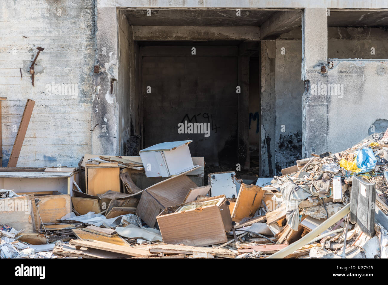 Abandoned industrial building in Larnaca, Cyprus Stock Photo - Alamy