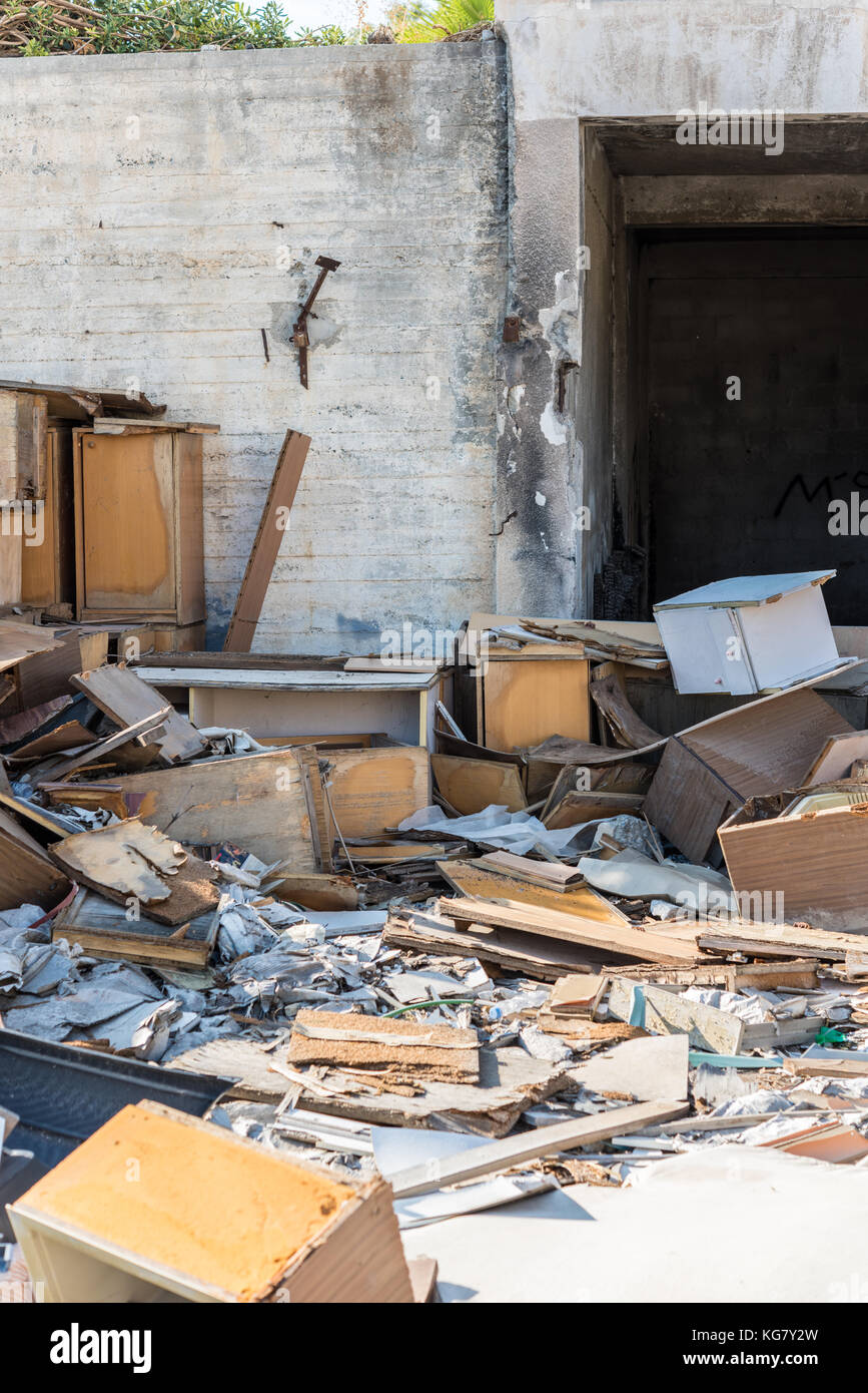 Abandoned industrial building in Larnaca, Cyprus Stock Photo - Alamy