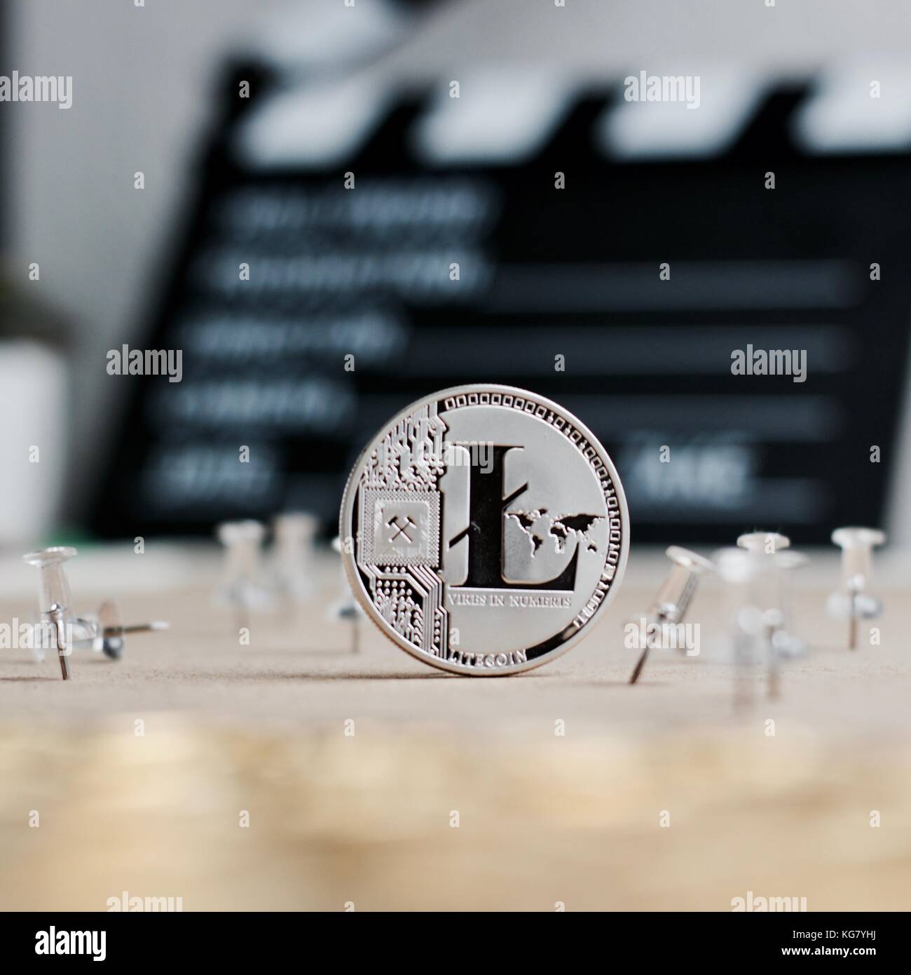 Digital currency physical metal litecoin coin. Cryptocurrency video ...