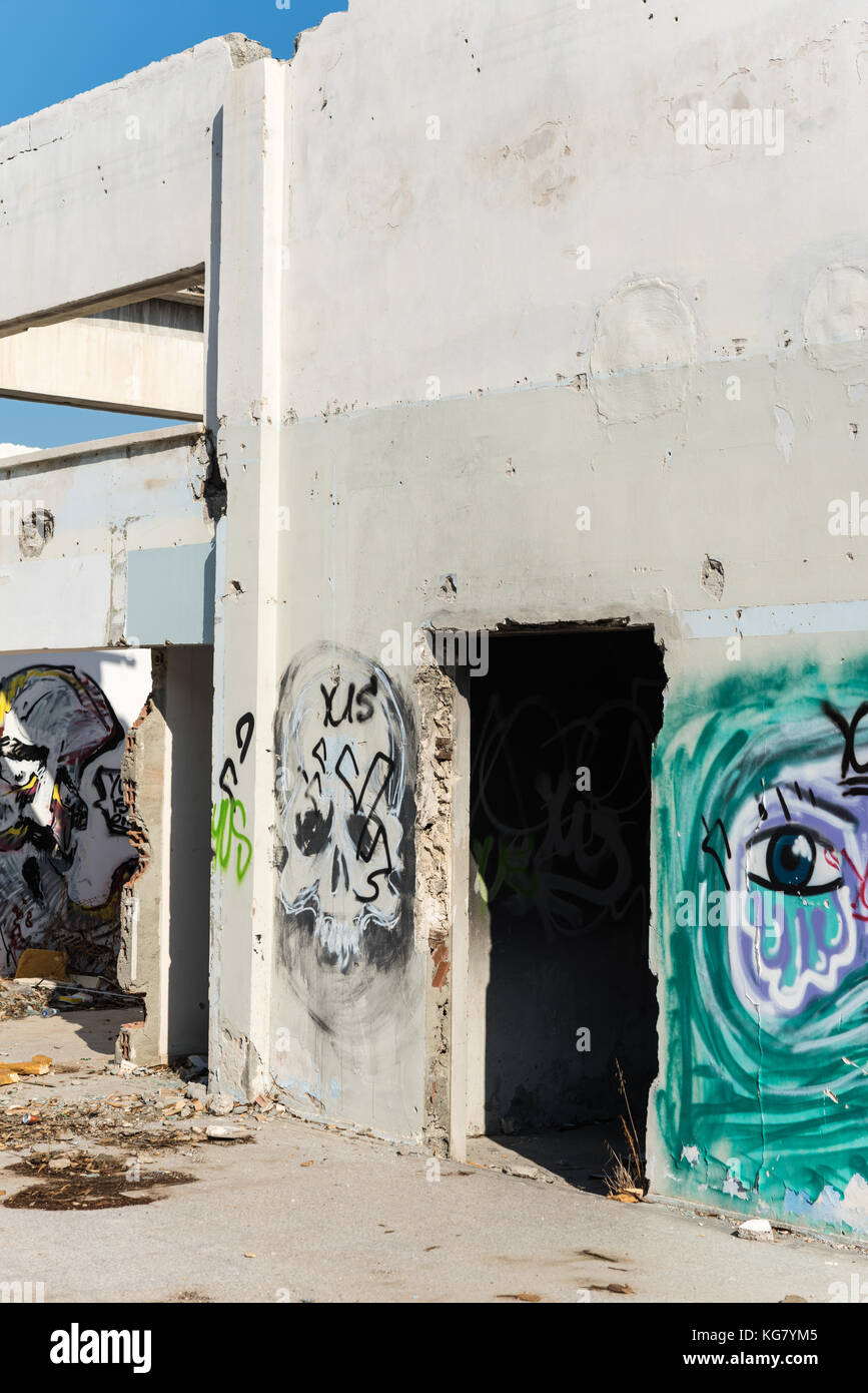 Abandoned industrial building in Larnaca, Cyprus Stock Photo - Alamy