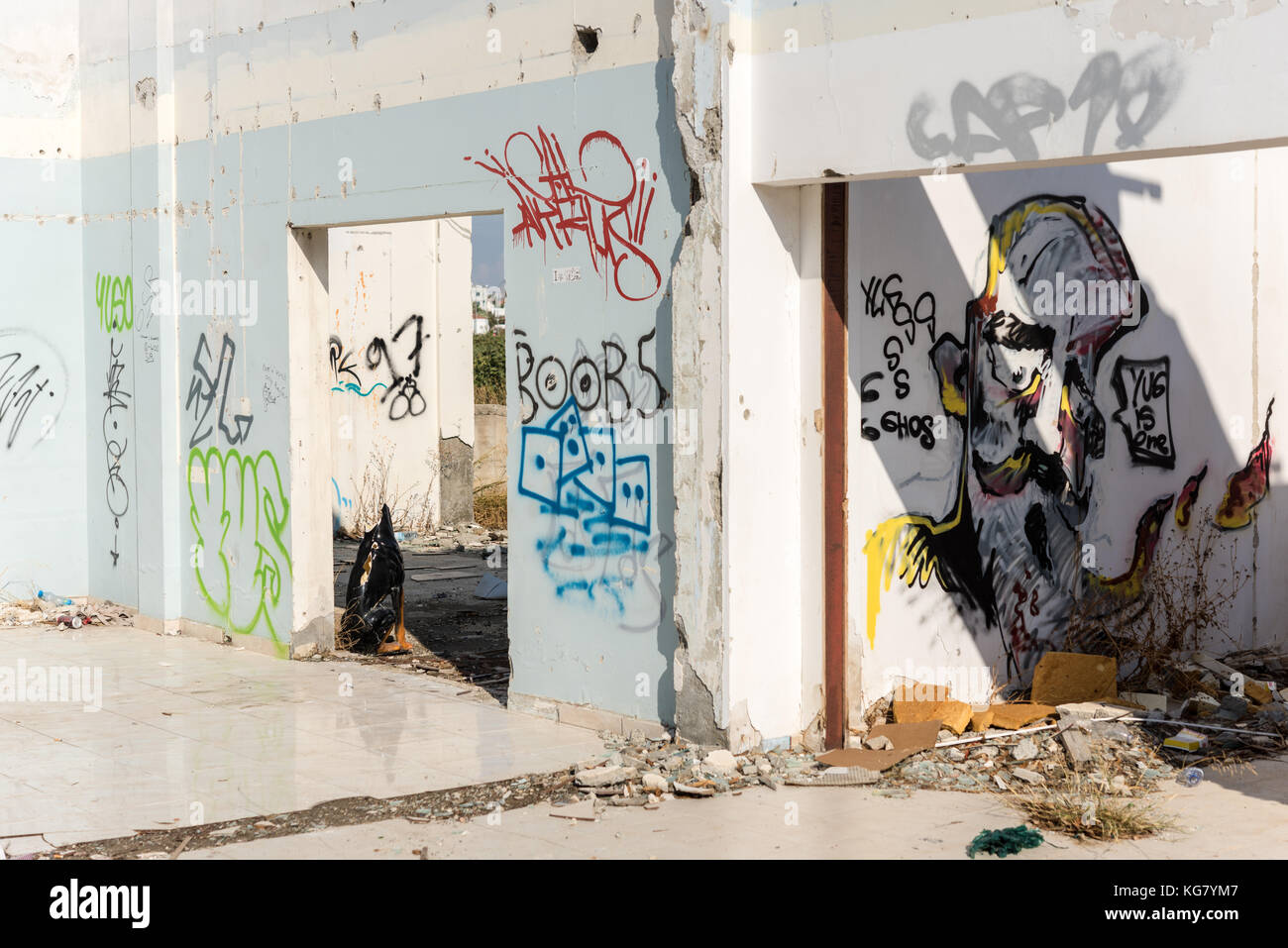 Abandoned industrial building in Larnaca, Cyprus Stock Photo - Alamy