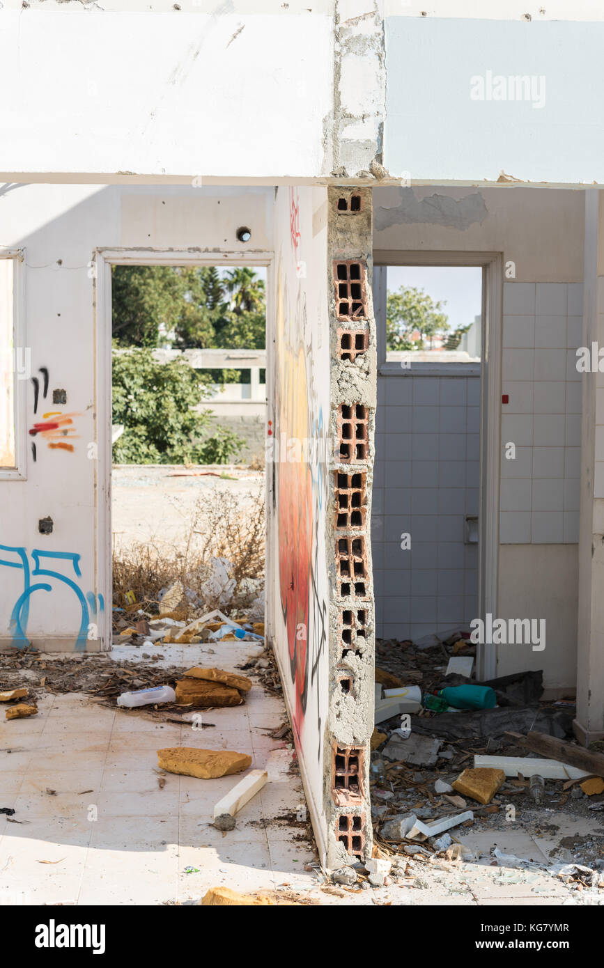 Abandoned industrial building in Larnaca, Cyprus Stock Photo - Alamy
