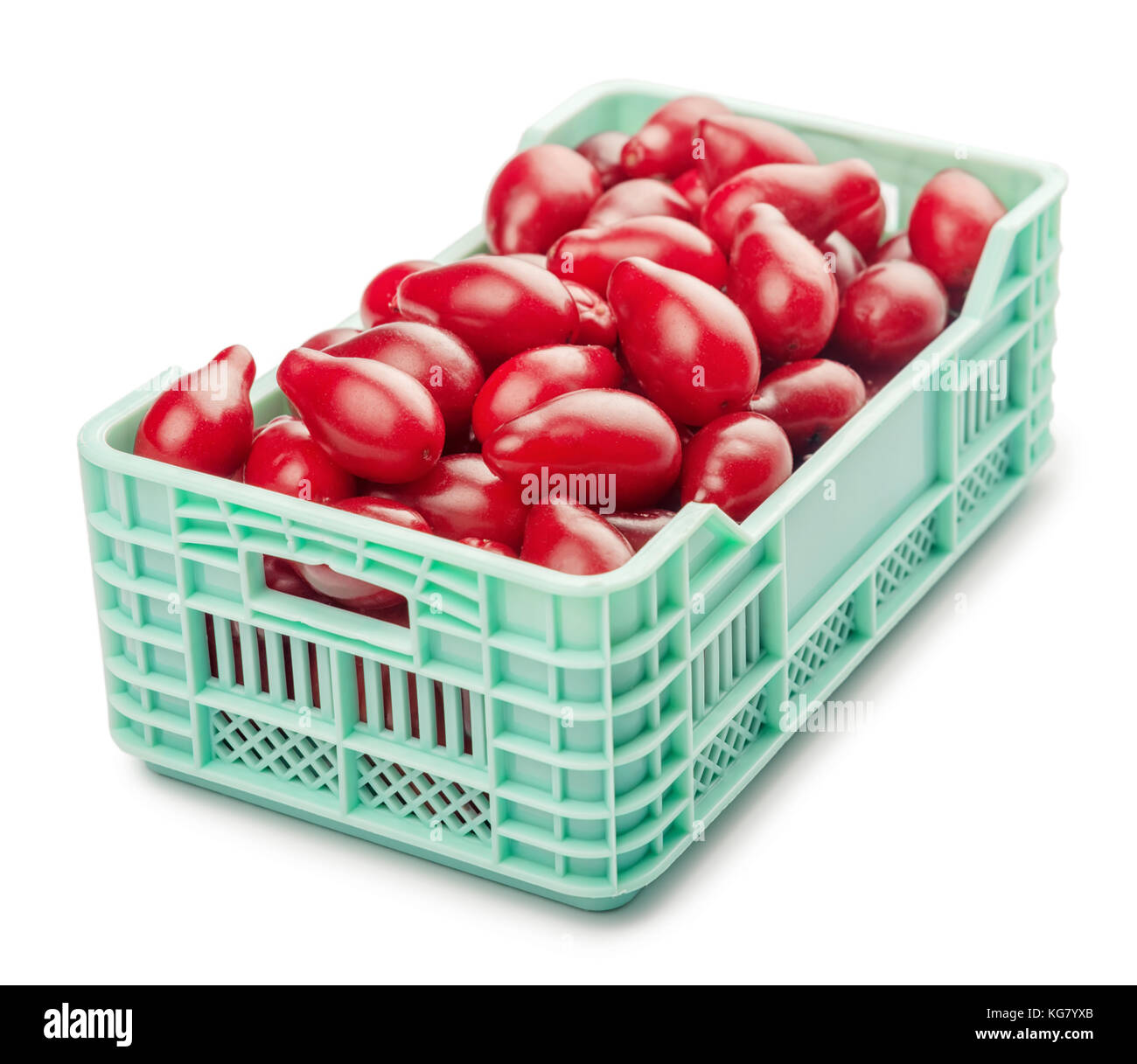 full vegetable box with dogwoods isolated on white background, concept ...