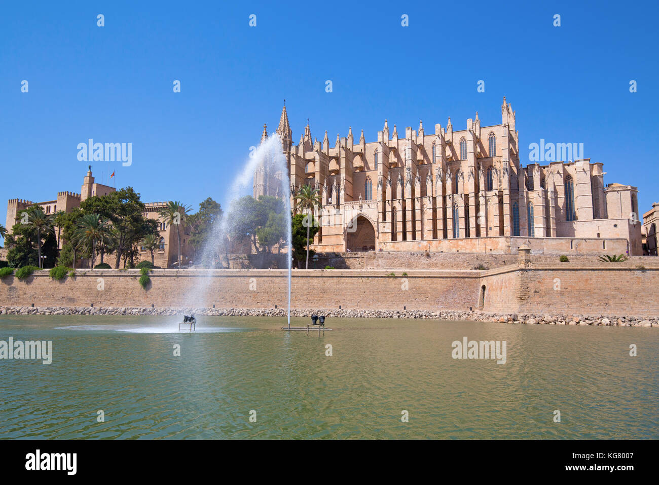 Stained glass window cathedral palma hi-res stock photography and ...
