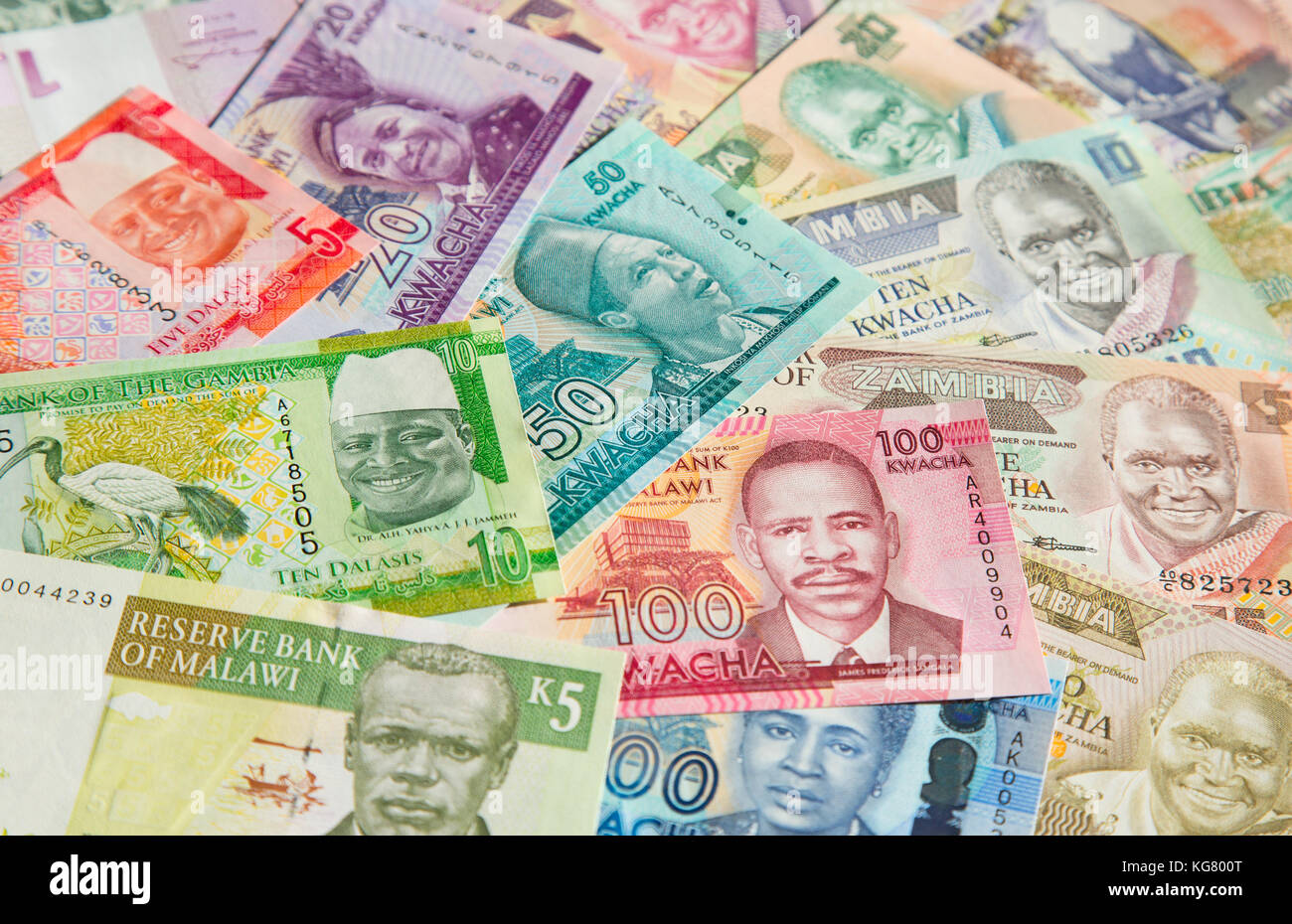 Variety of the African banknotes Stock Photo - Alamy