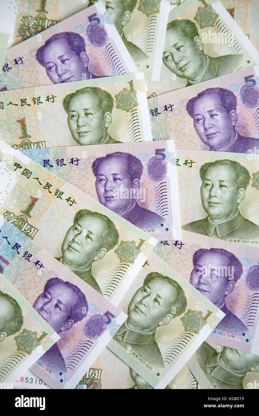 Collection of the chinese banknotes Stock Photo - Alamy