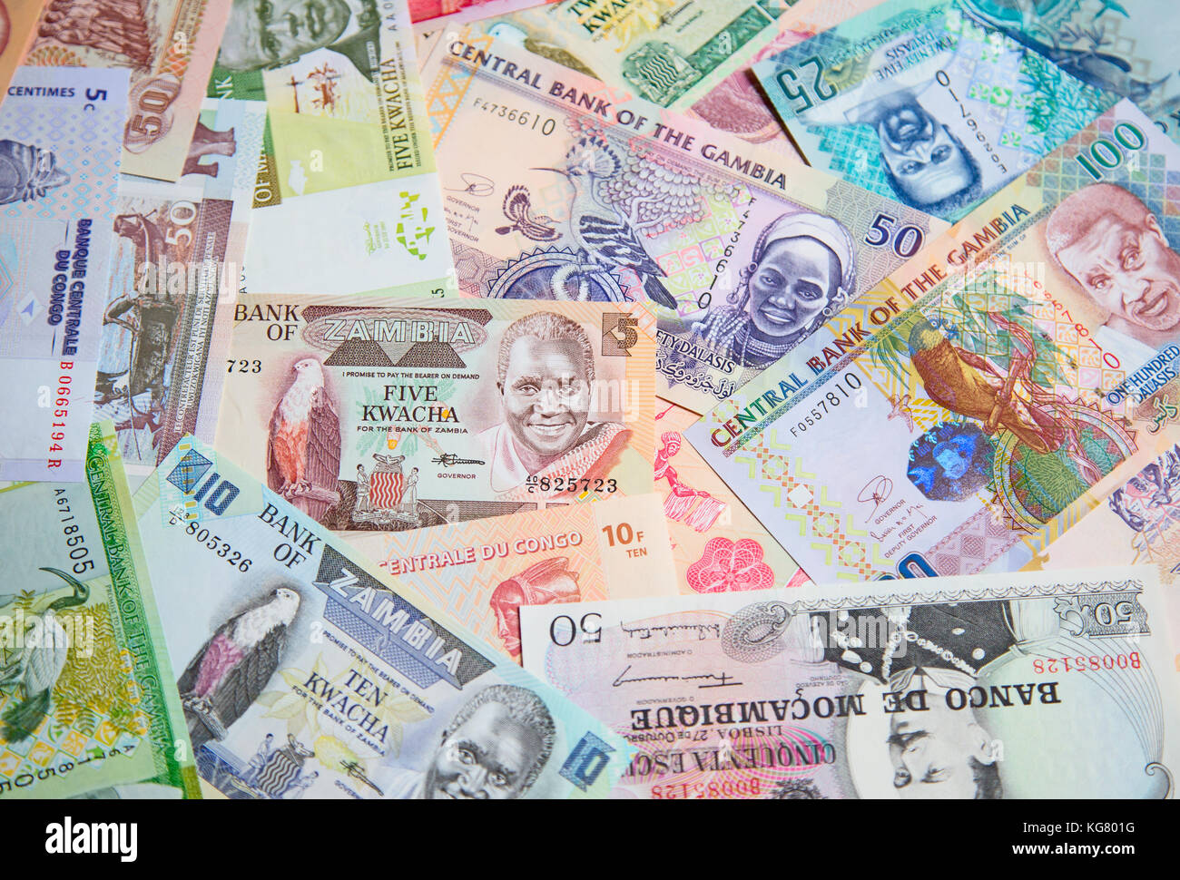 Variety of the African banknotes Stock Photo - Alamy